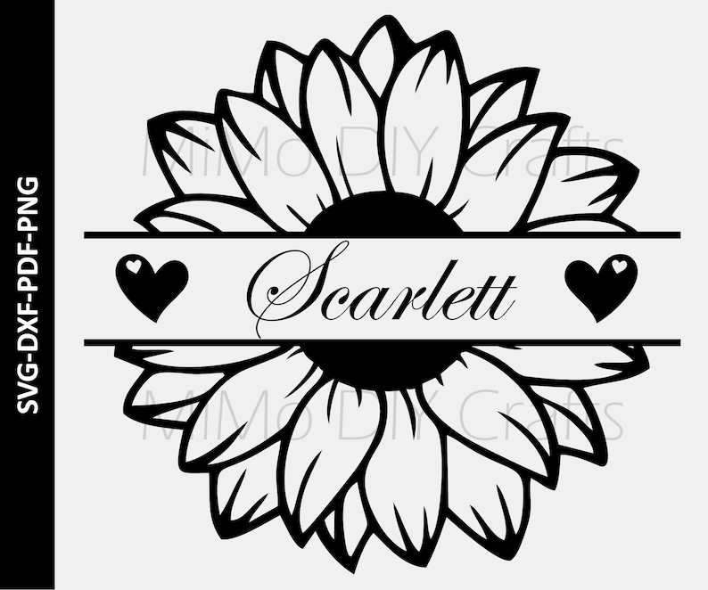 Sunflower Svg, Split Monogram Sunflower Png, Sunflower Clip Art, Shirt ...