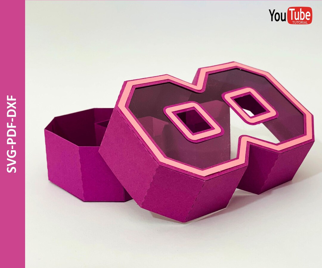 3D Number Box Svg, 0-9 Number SVG Templates, Number Box Shaker Svg ...