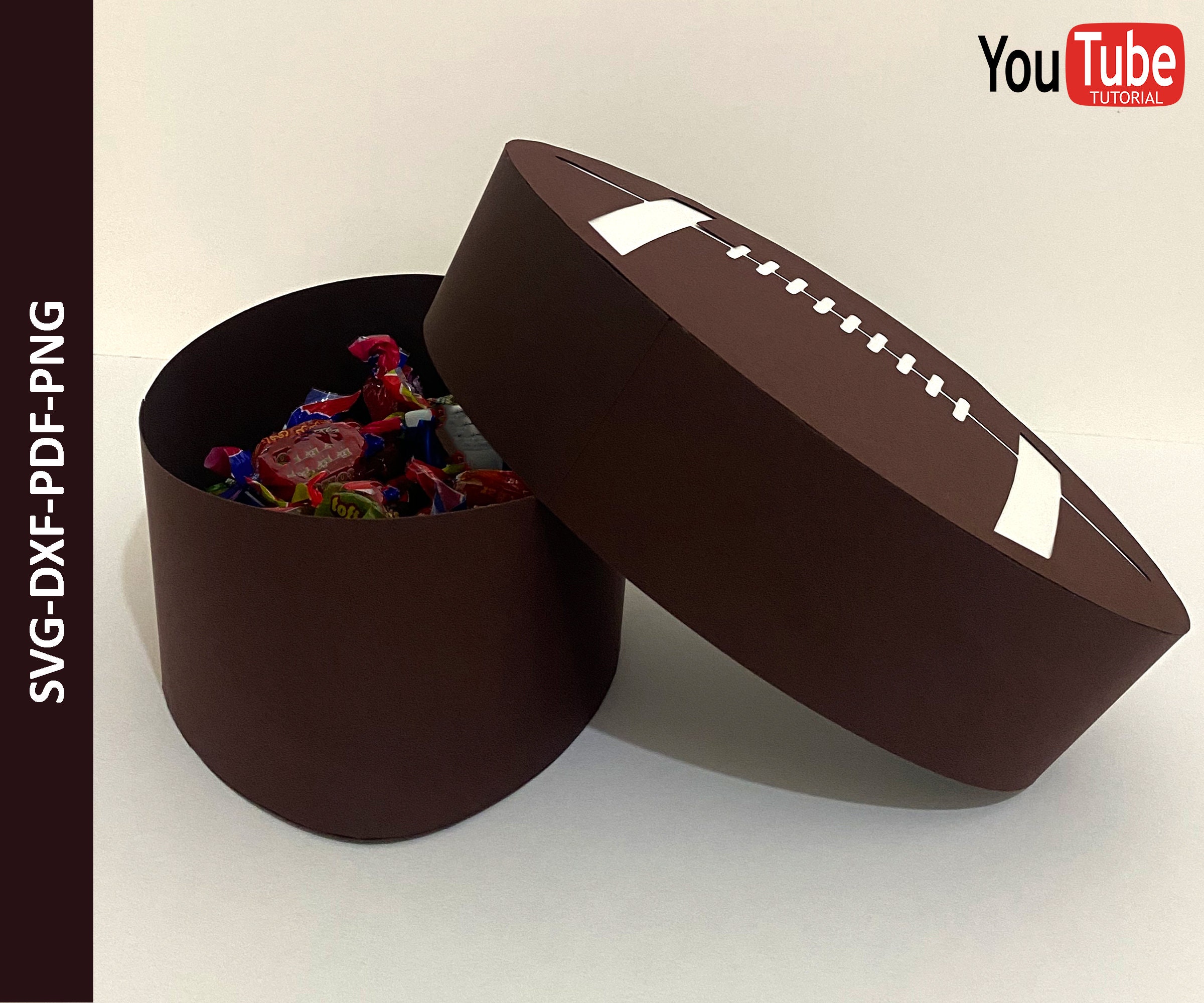 Football Ball Gift Box Svg, 3D American Football Ball Svg, Football ...