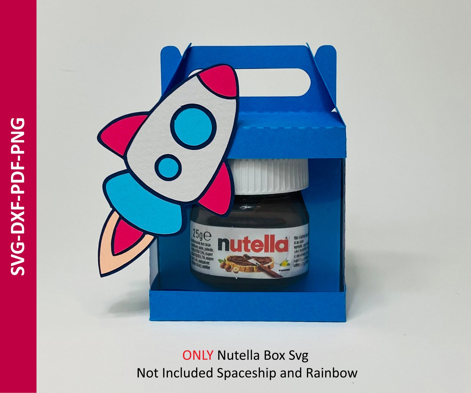 Mini Nutella Holder Case Template, Box Template, Chocolate Favor Box ...