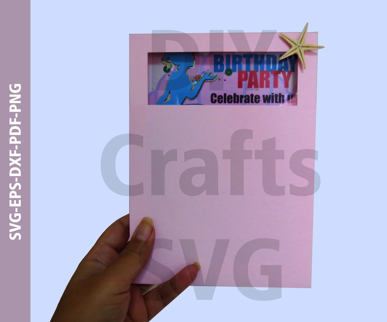 Invitation Birthday Card Shaker Svg, Birthday Invitation Instant ...