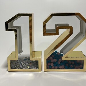 3D Number Double Side Shaker Box Svg, 0-9 Number SVG Templates, 3D ...