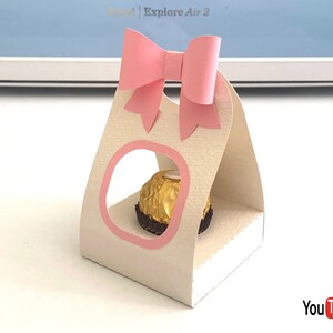 Chocolate Gift Box Template Svg, Chocolate Holder Gift Box With Bow ...