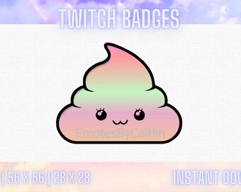 RAINBOW POOP Twitch Emote / Twitch Emotes / Twitch Stream / - Etsy