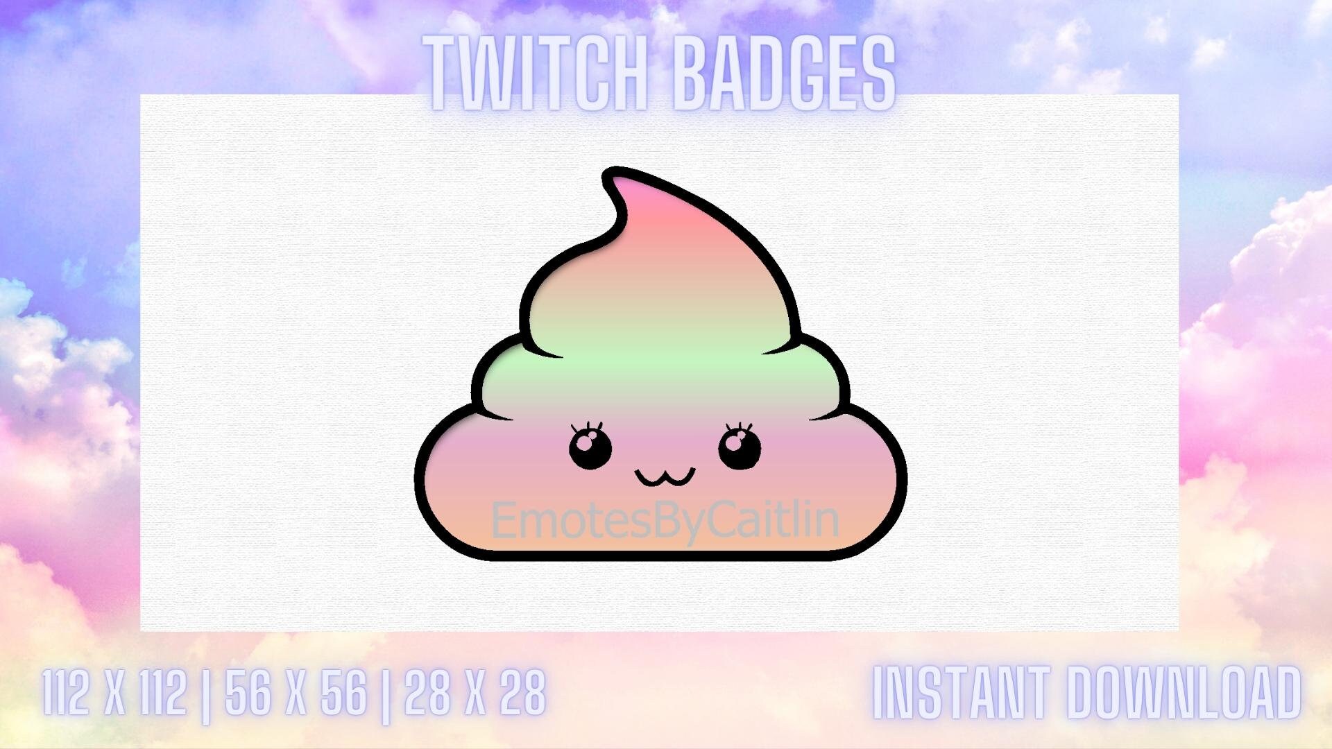 Rainbow Poop Emote - Etsy