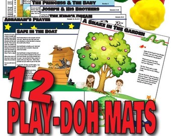 Bible Story Playdoh-mats, Printable Play-doh Sheet, Scripture Play-doh ...