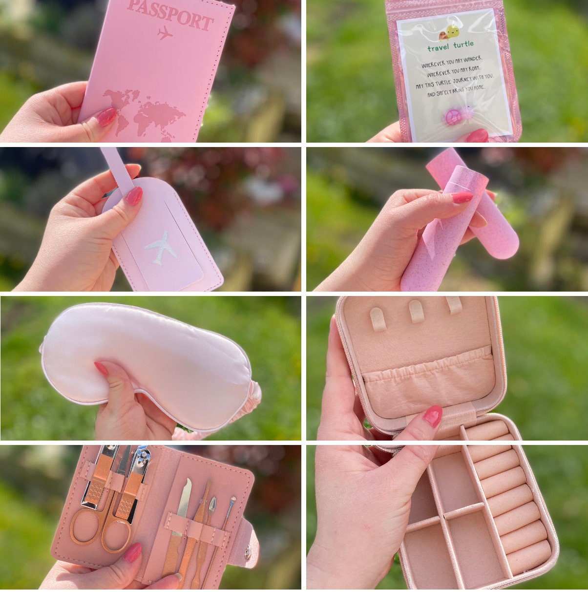 Travel Essentials Kit. Pink Holiday Minis Gift Box. Travel Hamper ...