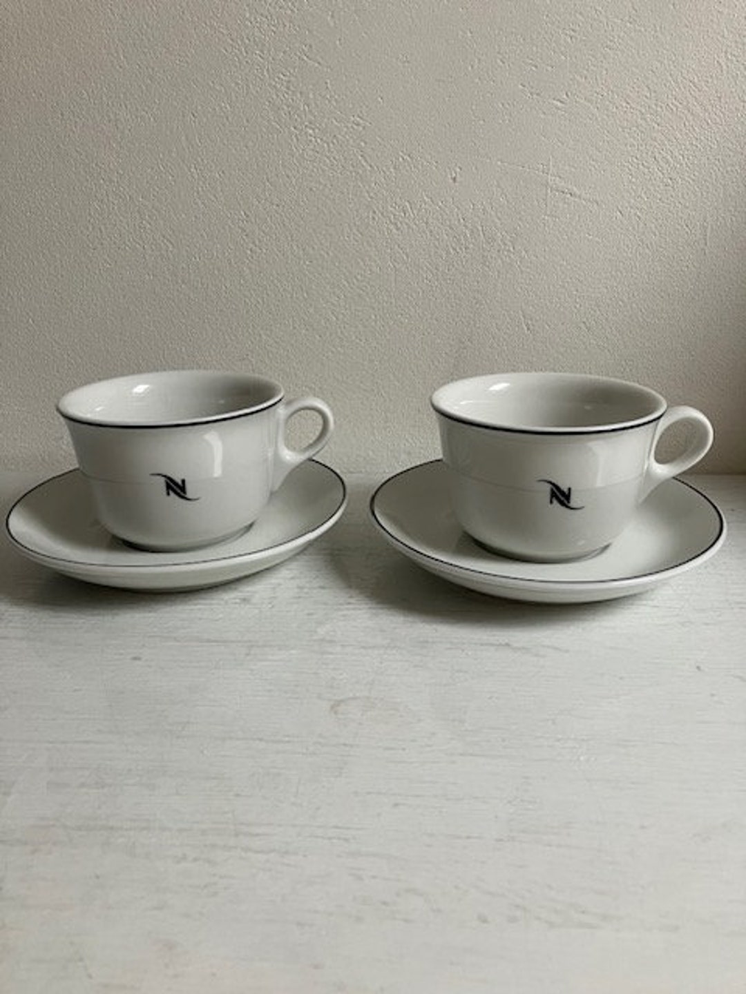 Set of Two Nespresso Cup and Saucer, Coffee Cups - Etsy