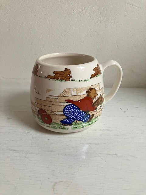 Bear Mug From Sylvac, Teddy Bear on a Hobby Horse, Crown Winsor England ...