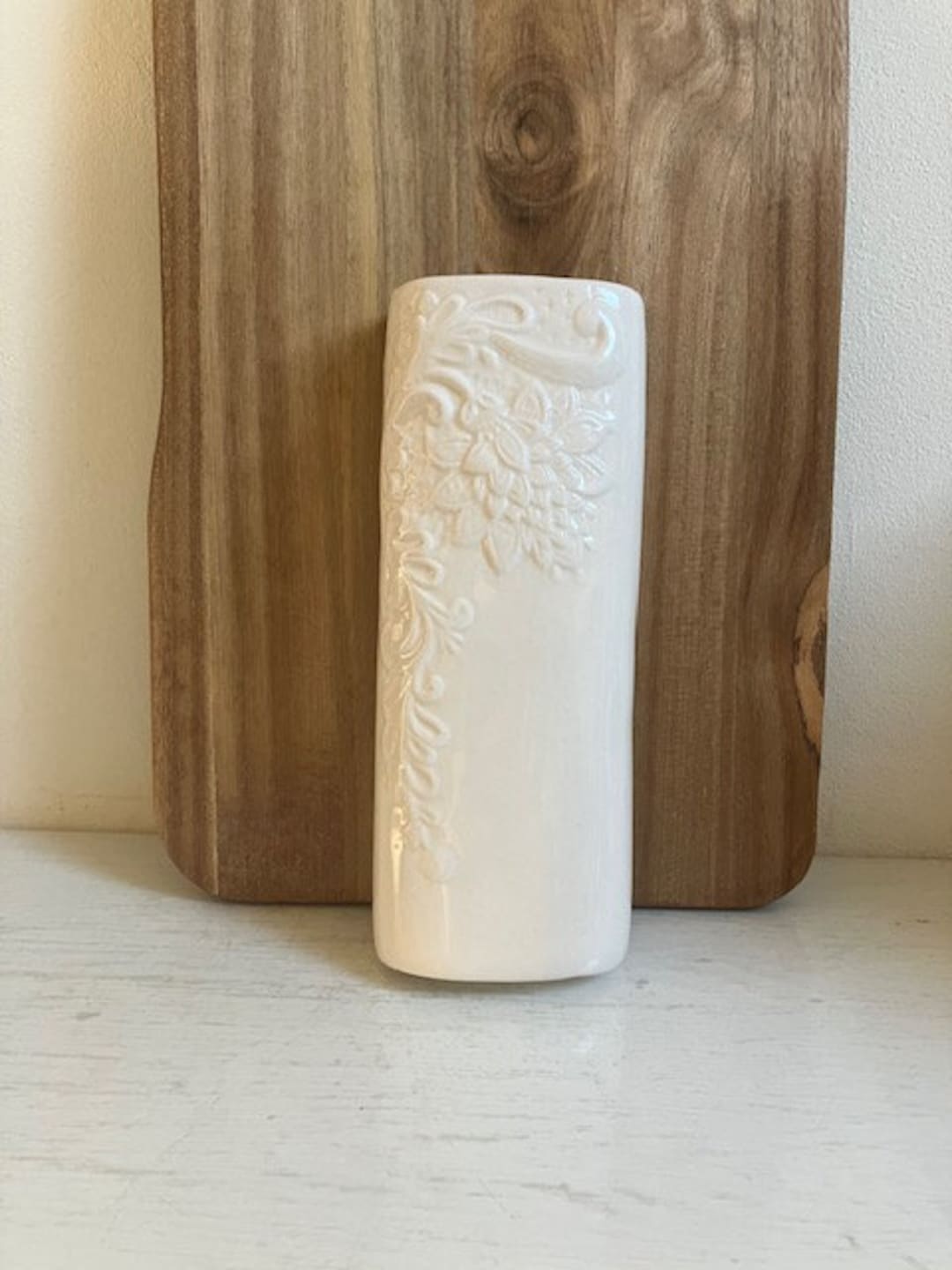 Radiator Water Bowl, Humidifiers, Flowers in Relief, White, Wall Vase ...