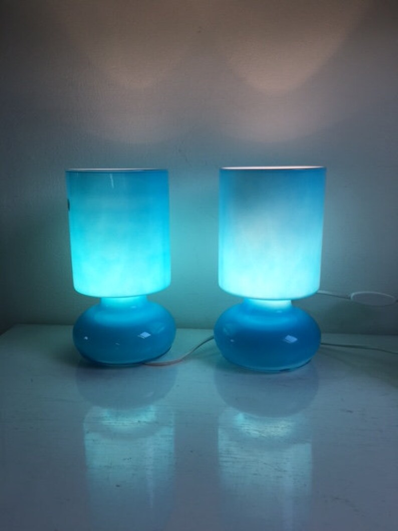 Ikea Lykta Table Lamp, Blue - Etsy