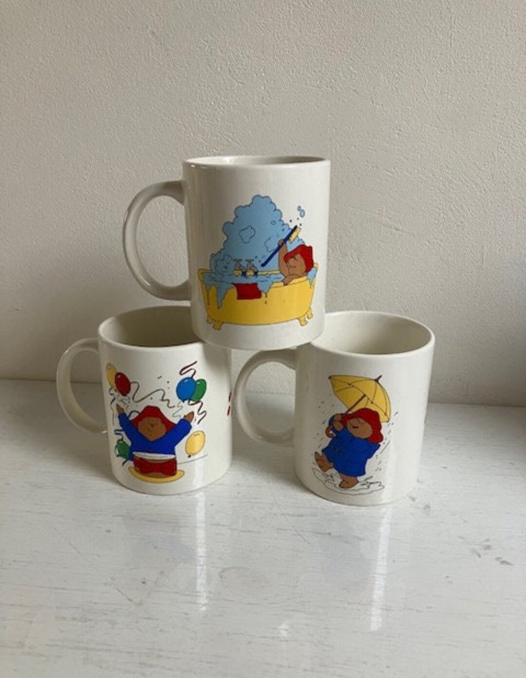 Paddington Bear Mug, Douwe Egberts, Birthday, Bath and Umbrella - Etsy