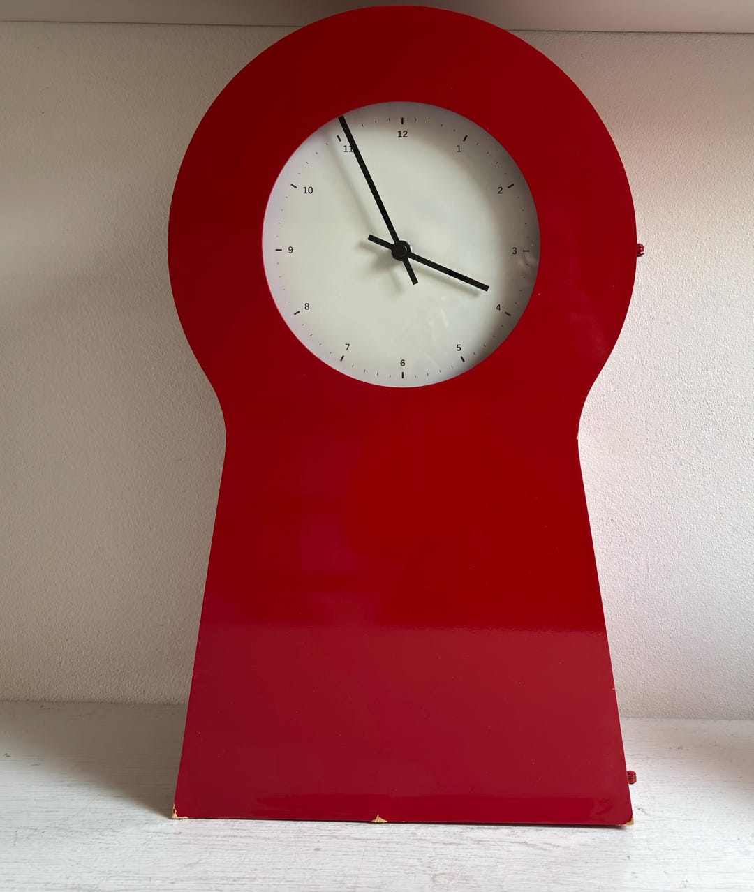 Vintage Ikea Clock, PS Collection, Design Thomas Eriksson, Red - Etsy