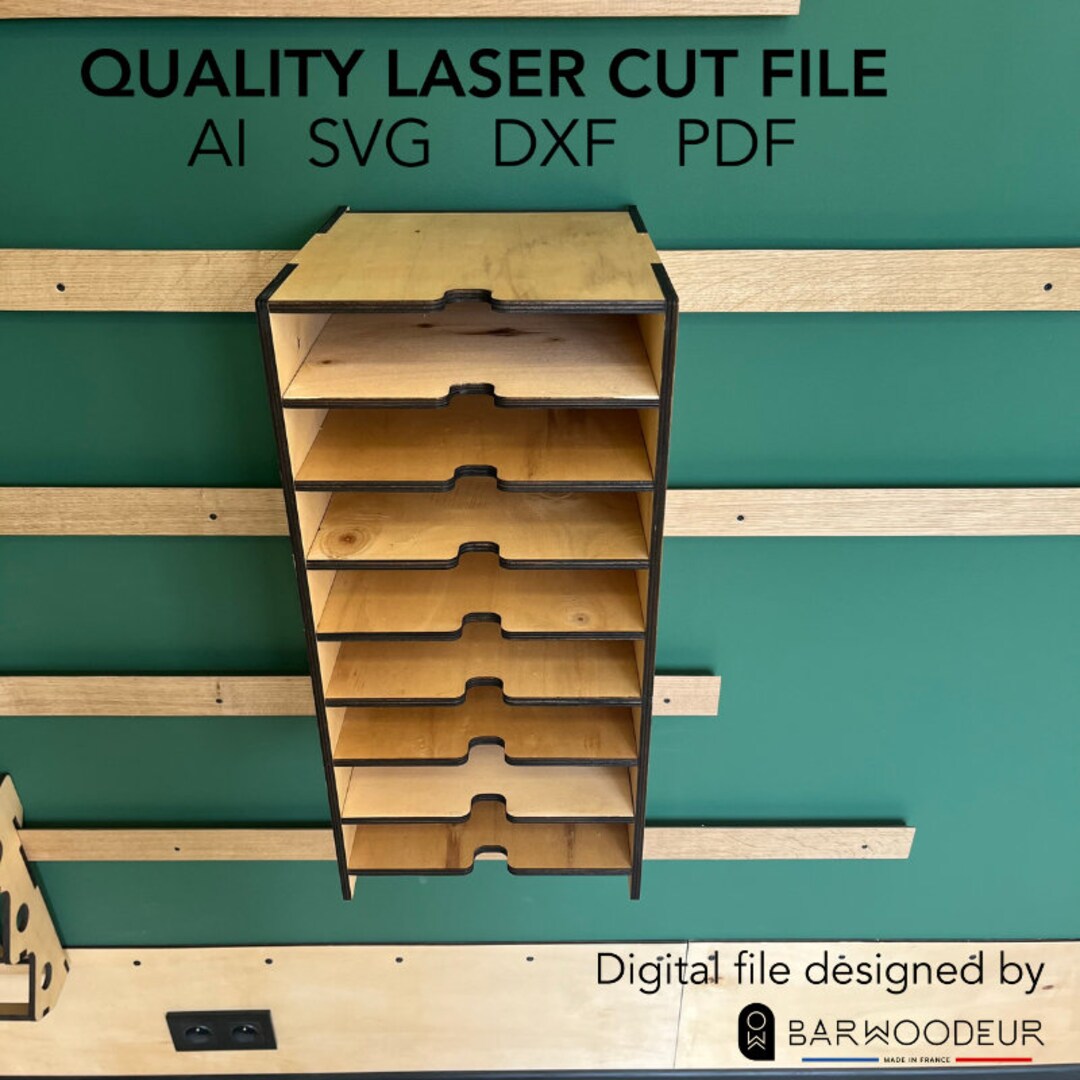 M010 Cleat French Module for A4 Paper Storage / Laser Cut File .ai .svg ...