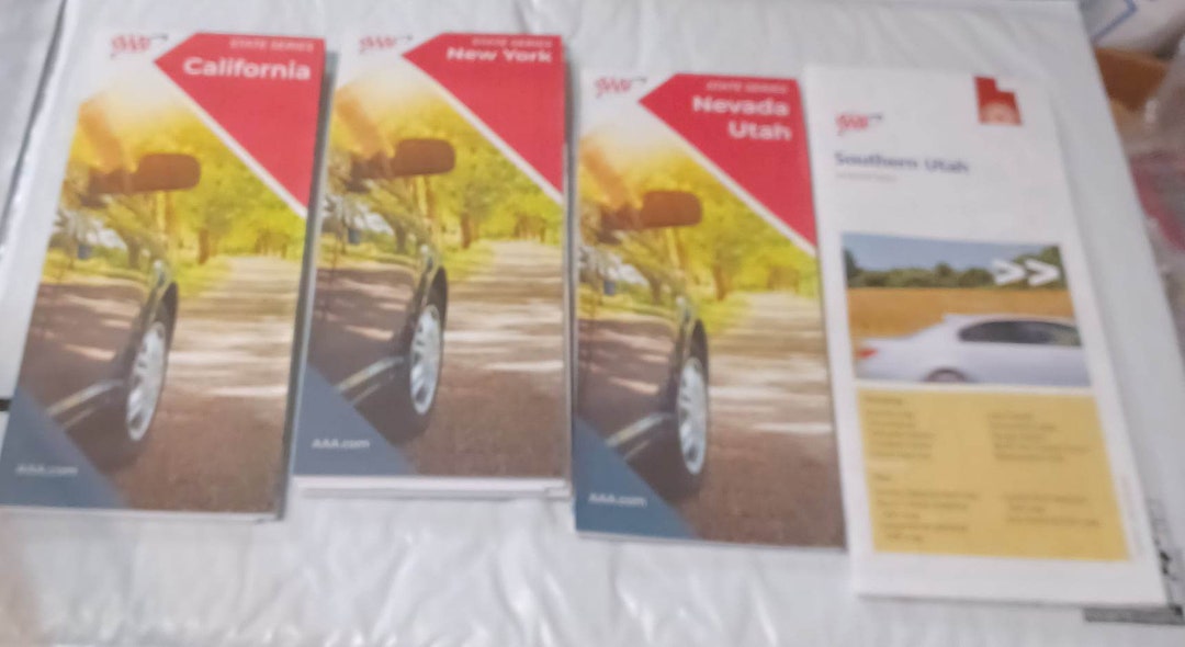 Set of 4 AAA Maps of Southern Utah /nevada /california /new - Etsy