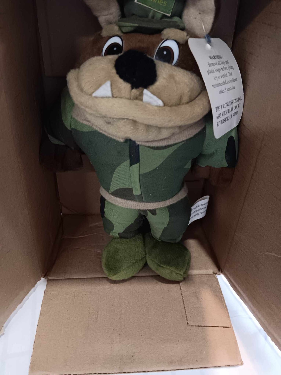 9 Inch Taz Marines Plush Doll Rare Mouth is Closed Usually is Opened - Etsy