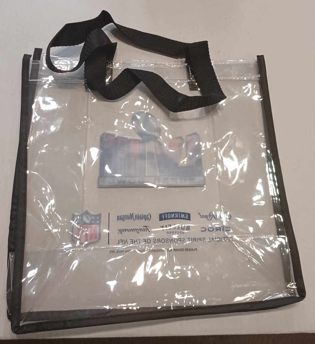 Clear Super Bowl Plastic Bag by Crown Royal / Smirnoff / Captain Morgan ...