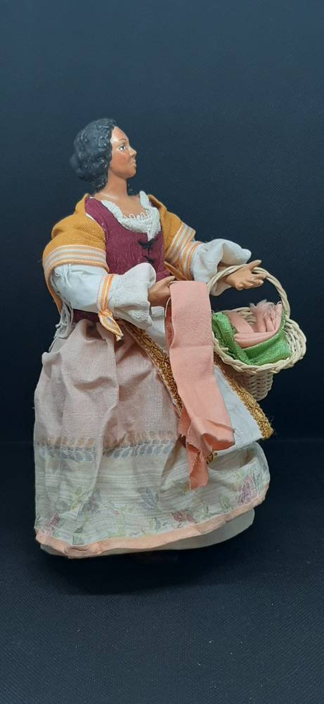 Statuette Selling Fabrics by the Master Crib Salvatore - Etsy