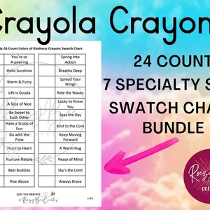 Crayola Crayon Fillable Swatch Charts 7 Specialty Sets - Etsy