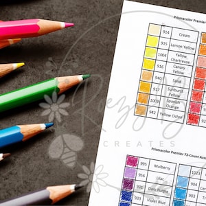 Prismacolor Premier 72-ct. Assorted Printable Swatch Chart, Fillable ...