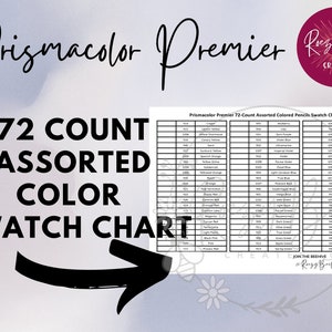 Prismacolor Premier 72-ct. Assorted Printable Swatch Chart - Etsy