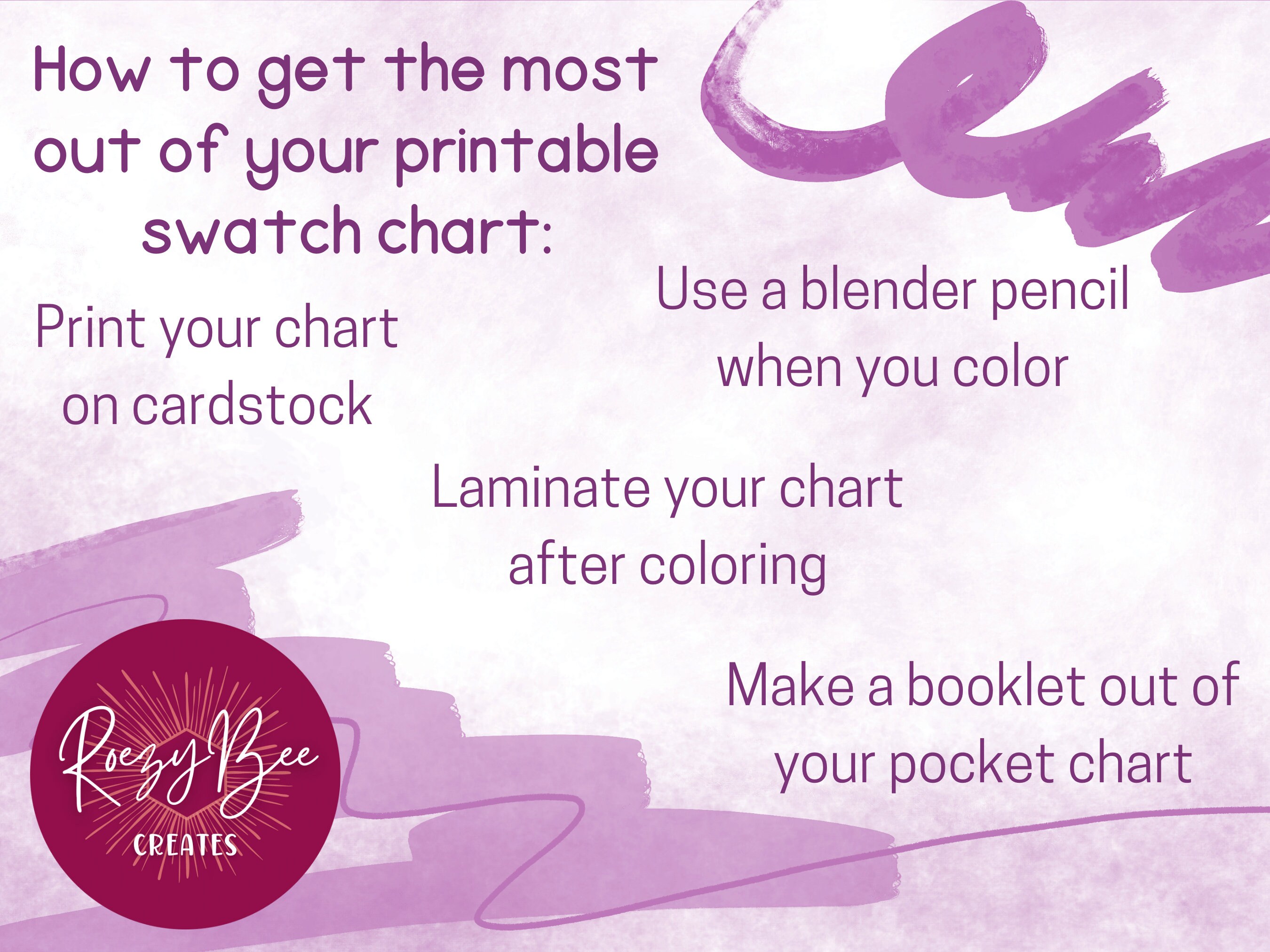 Blank 36-ct. Printable Swatch Chart, Colored Pencils Swatch Chart ...