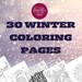 Winter Printable Coloring Pages, Big Coloring Page Bundle, Winter ...