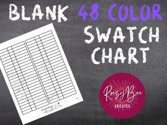 Blank 48-ct. Printable Swatch Chart Colored Pencils Swatch - Etsy UK