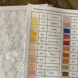 Prismacolor Premier 24-ct. Portrait Printable Swatch Chart, Fillable ...