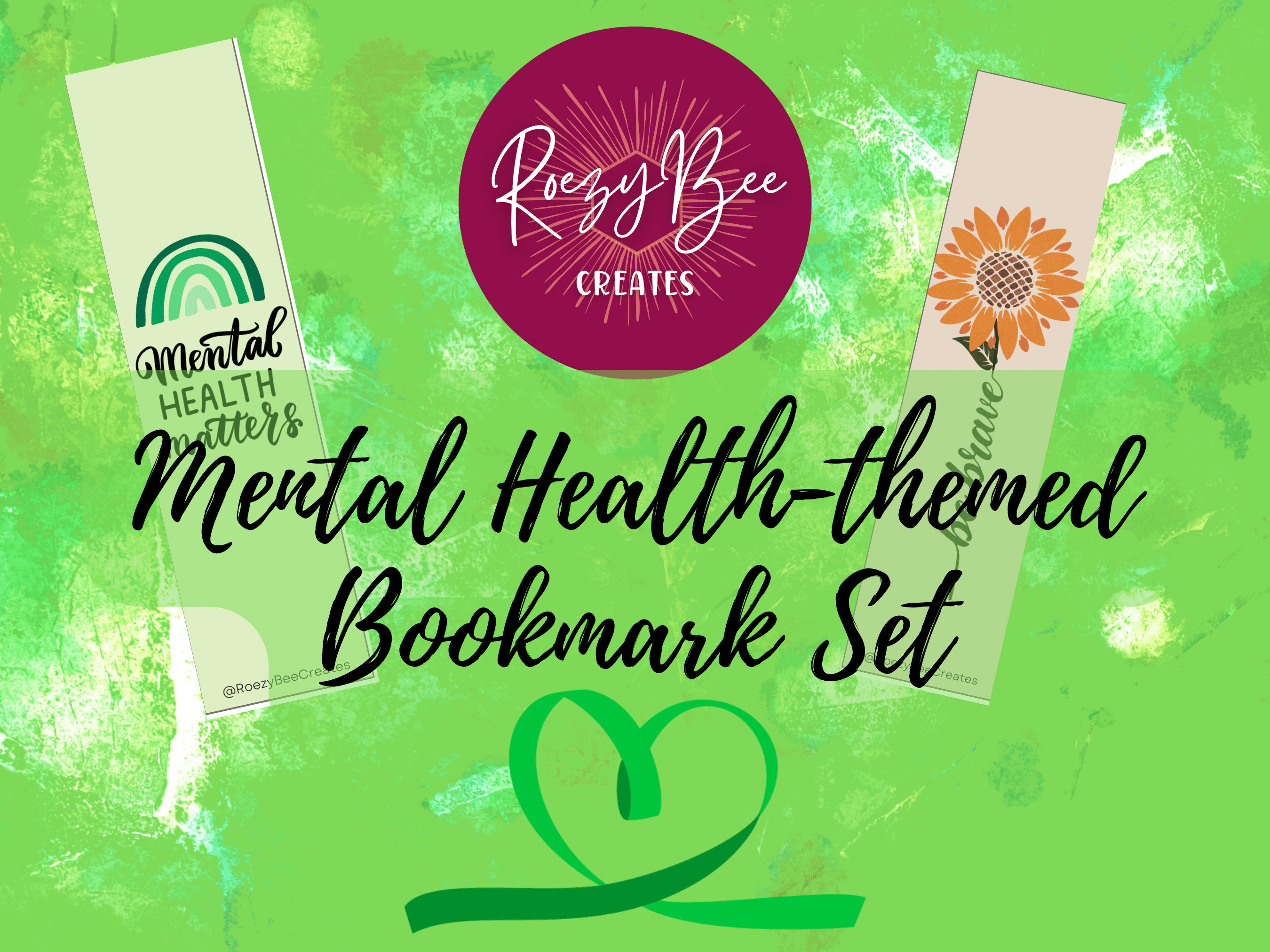 Mental Health Printable Bookmark Set, Mental Health Gift, Aesthetic ...