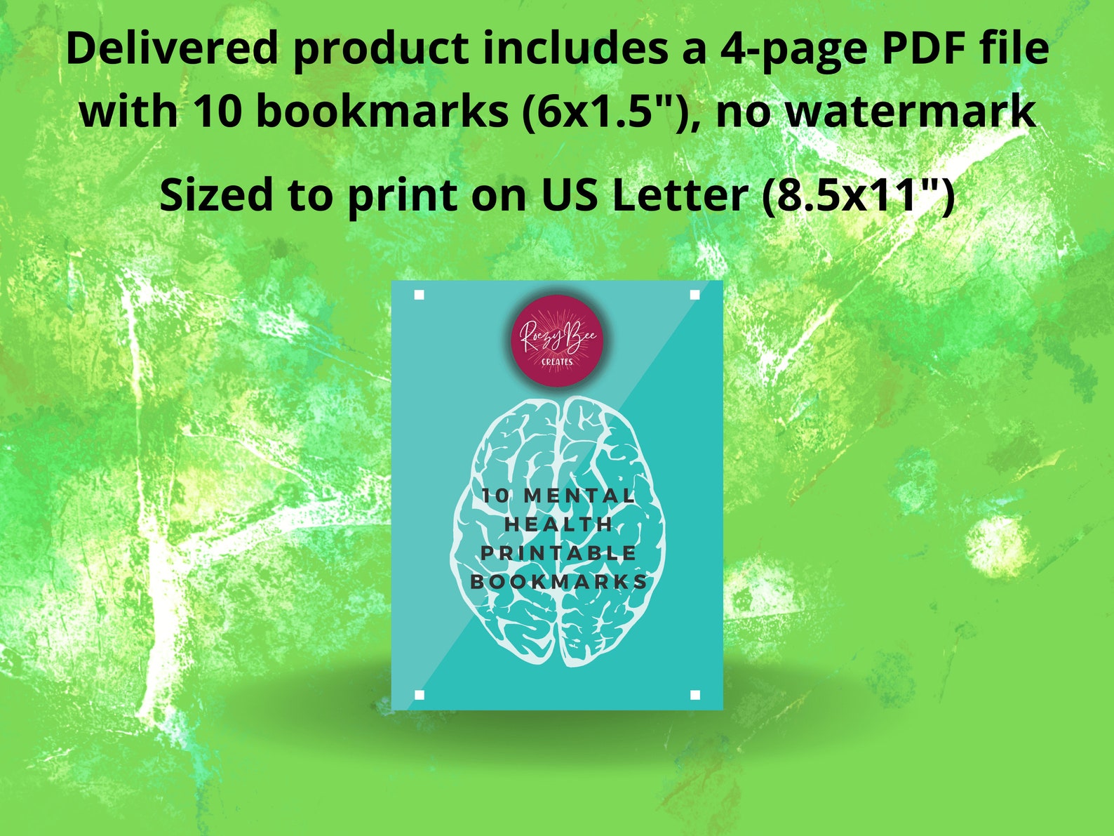 Mental Health Printable Bookmark Set, Mental Health Gift, Aesthetic ...