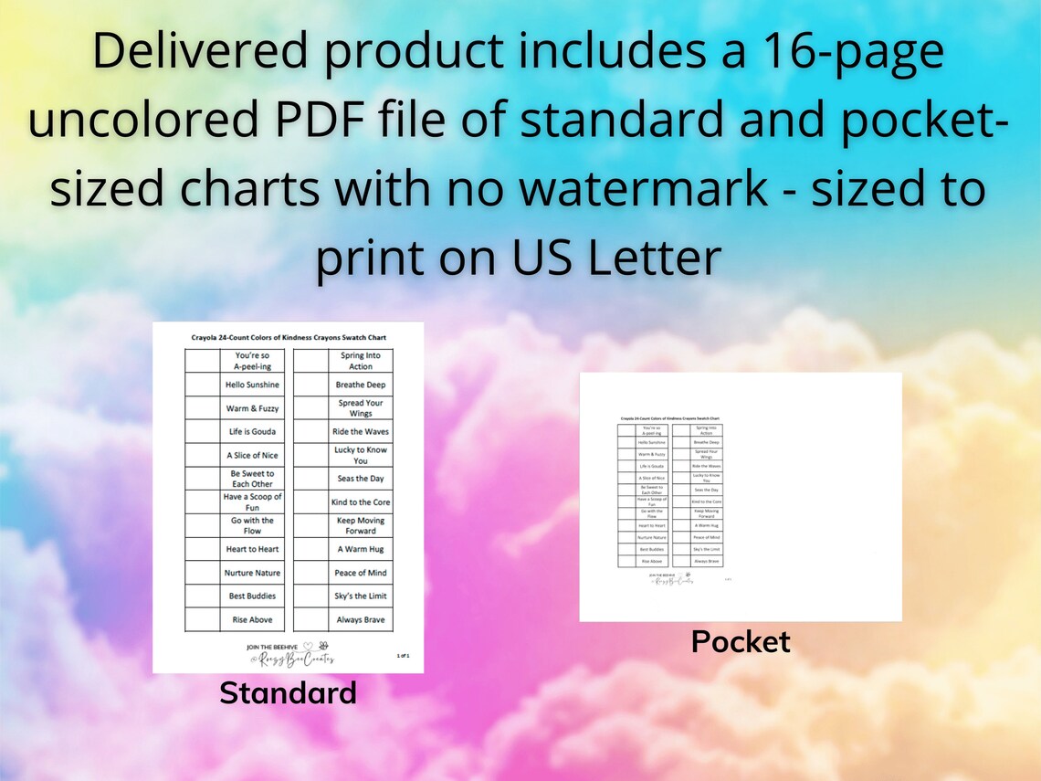 Crayola Crayon Fillable Swatch Charts, 7 Specialty Sets 24-count ...