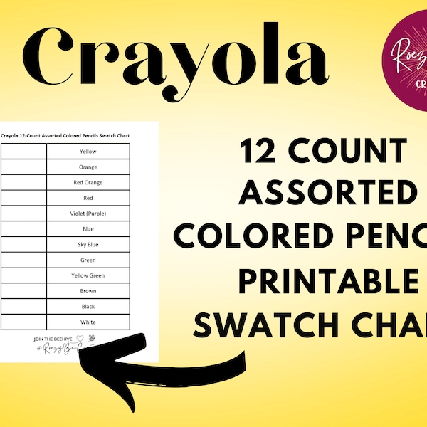 Crayola Color Chart - Etsy
