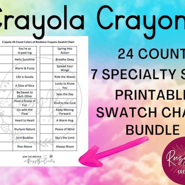 Crayola Color Chart - Etsy