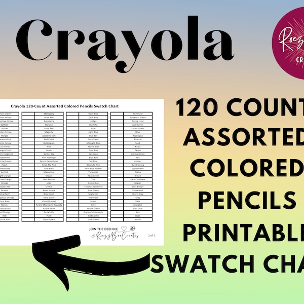Crayola Color Chart - Etsy