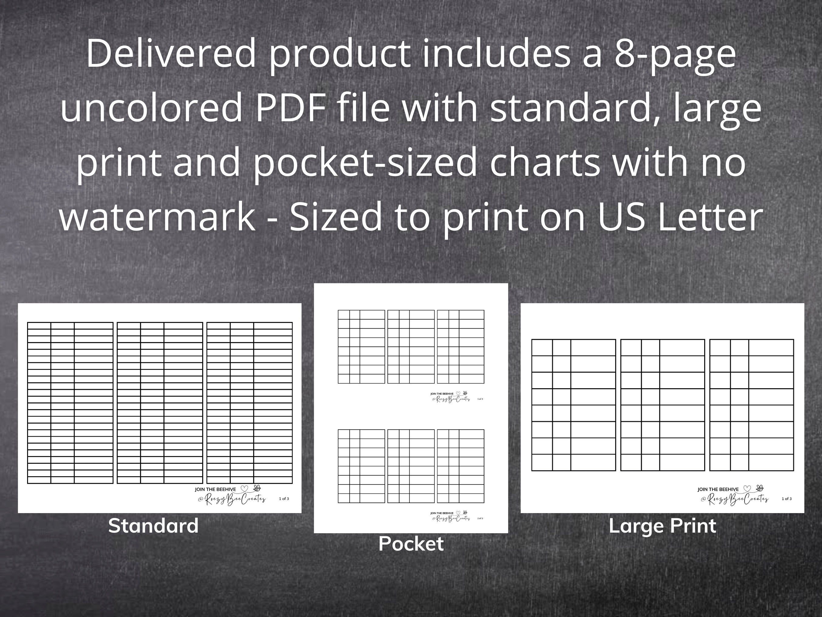 Blank 72-color Swatch Chart, Fillable Template (digital Download) - Etsy