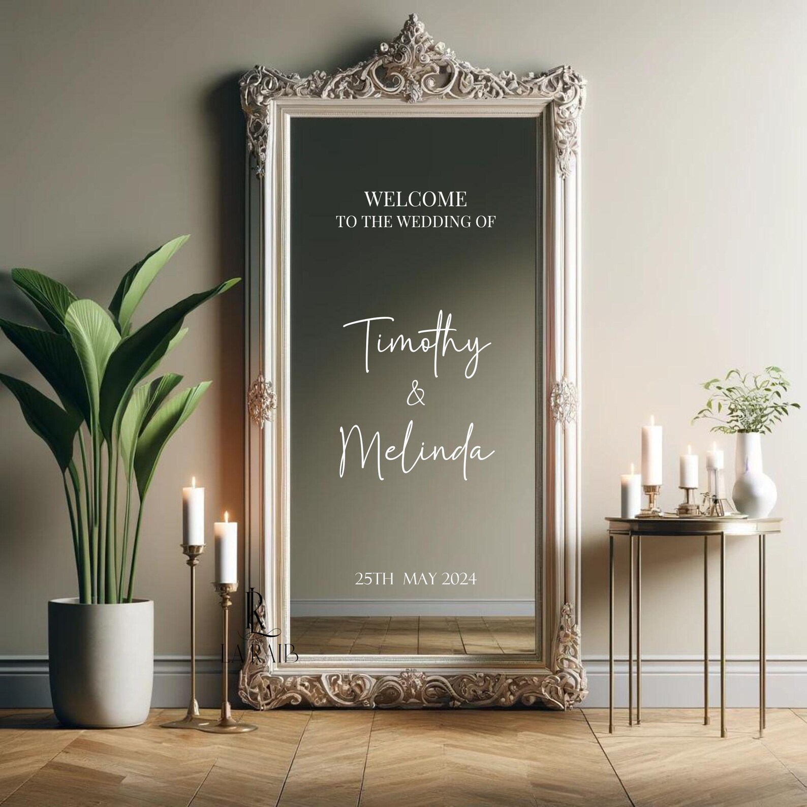Custom Wedding Welcome Sign Decals Only- Wedding Mirror Vinyl Decals ...