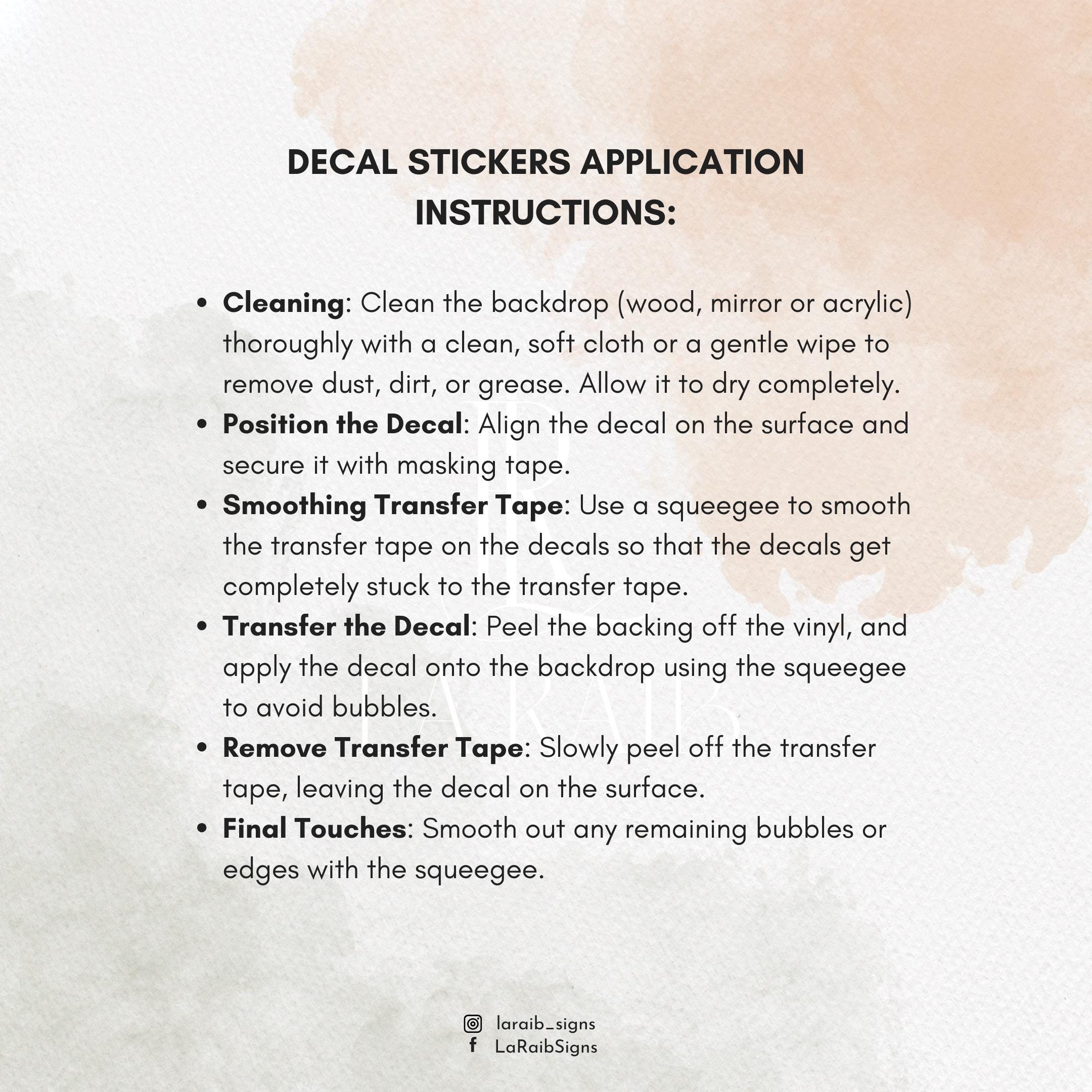 Wedding Cursive Decals Welcome to the Wedding Stickers for Mirror ...