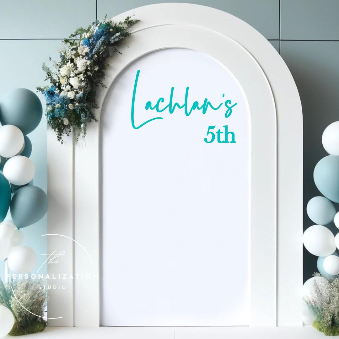 Vinyl Decals, Birthday Backdrop Decal, Name Stickers for a Birthday ...