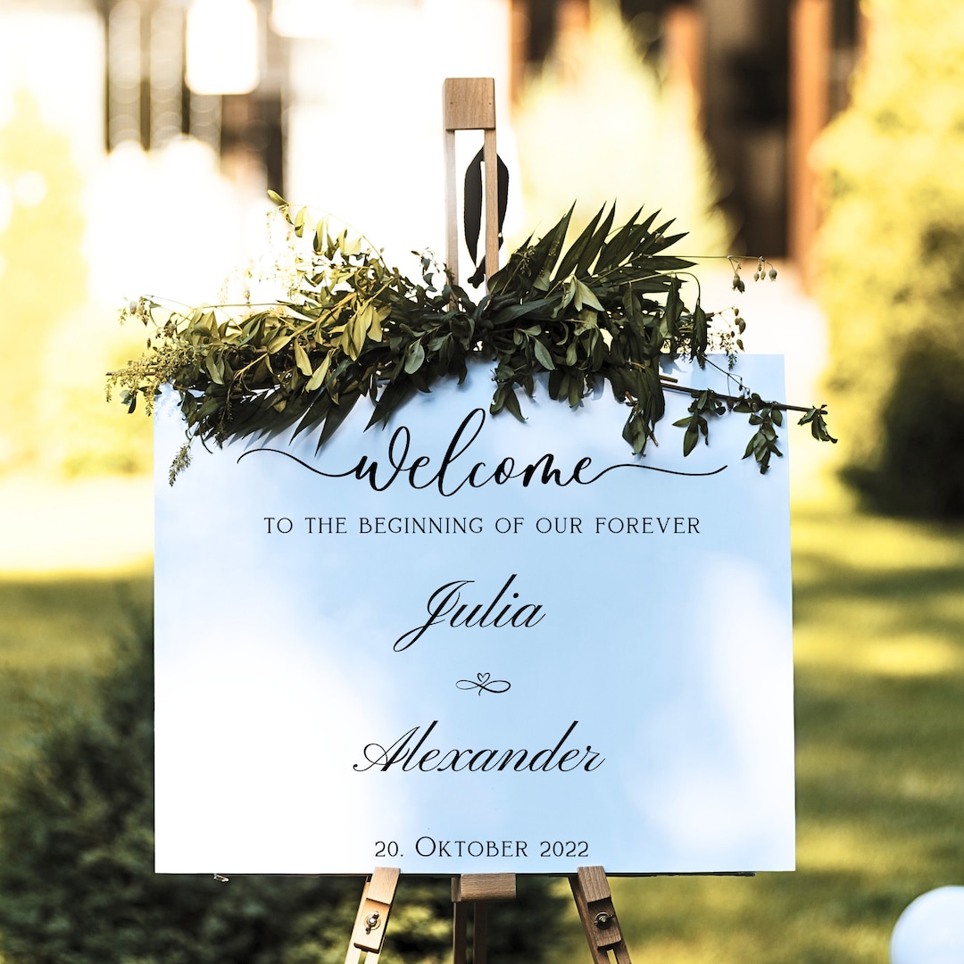 Reception Board Welcome Sign Made of Acrylic Glass for Every - Etsy