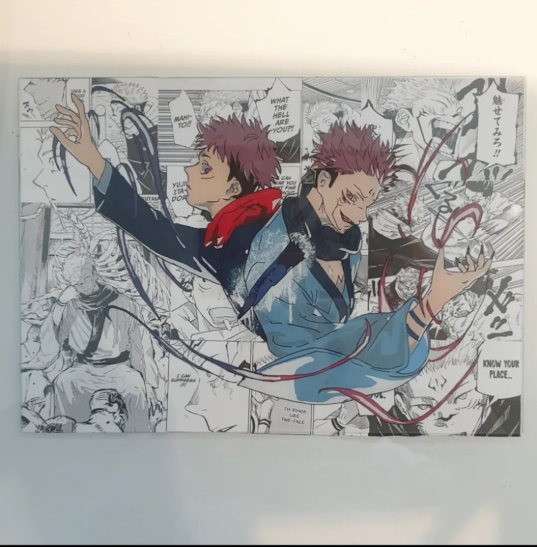 Personalized Manga Glass Custom Anime Glass Painting Anime Handmade ...