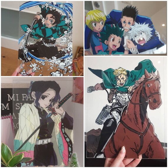 Personalized Manga Glass Custom Anime Glass Painting Anime | Etsy