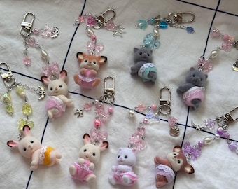 Calico Critter Keychain | Sylvanian Families Keychain | Cute Keychain ...