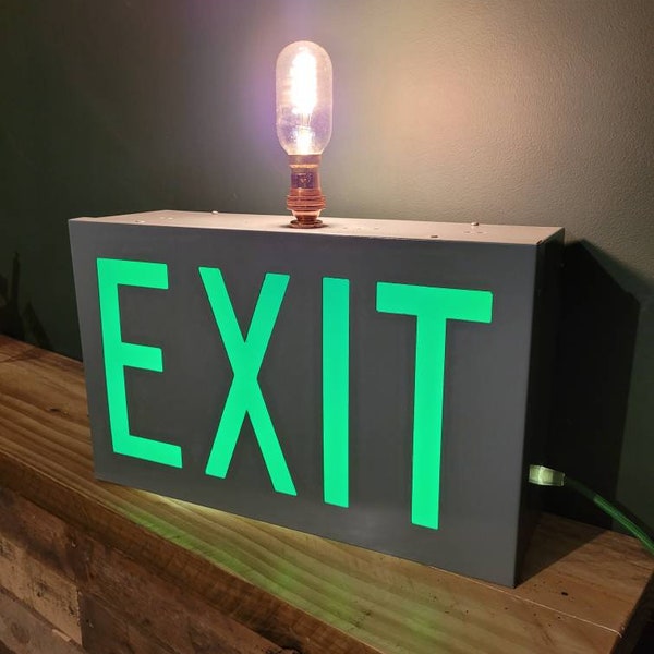 Exit Sign - Etsy UK