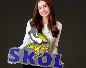 Minnesota Vikings Skol Sign - Etsy