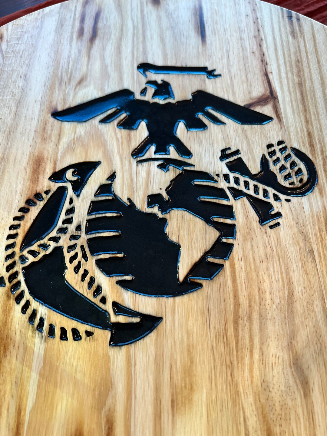 18" Round EGA Serving Tray. Eagle, Globe and Anchor Gift! - Etsy