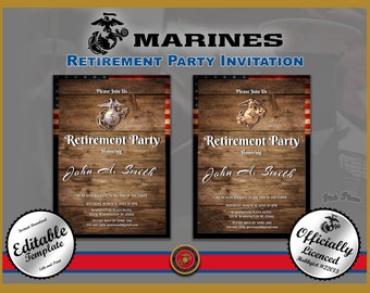 Marine Corps Party Invitation Camo - Etsy