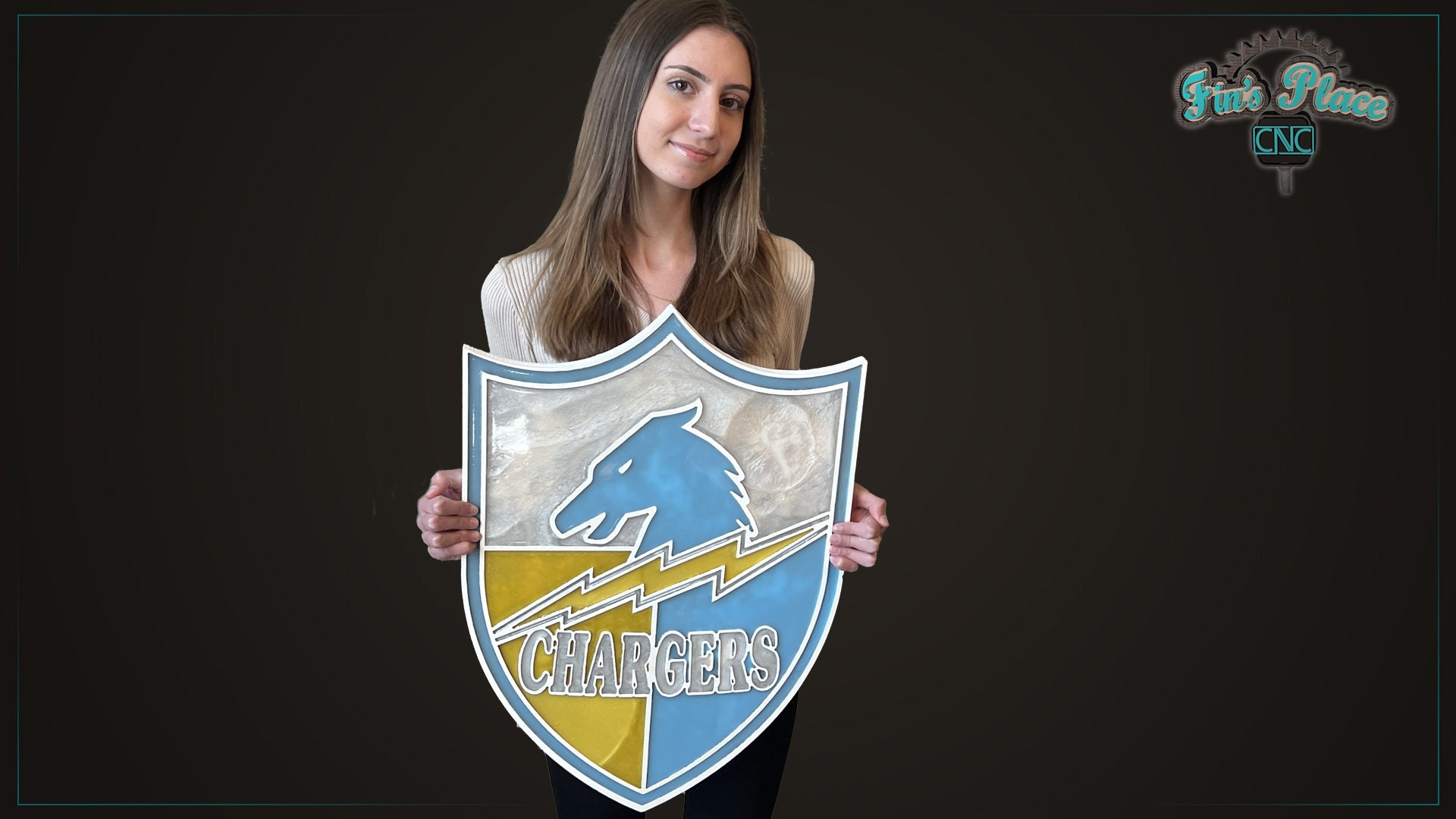 Chargers Shield Logo Fan Cave Sign - Etsy
