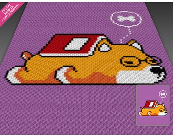 Dog Paw Graph for Crochet c2c Mini C2c Sc Hdc Dc Tss - Etsy