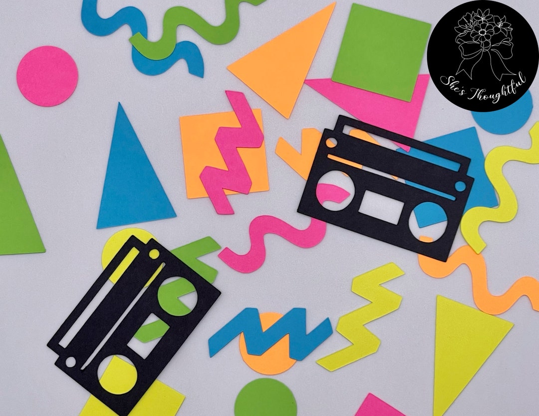 80s/90s CONFETTI 90's Theme Birthday 90's Theme - Etsy
